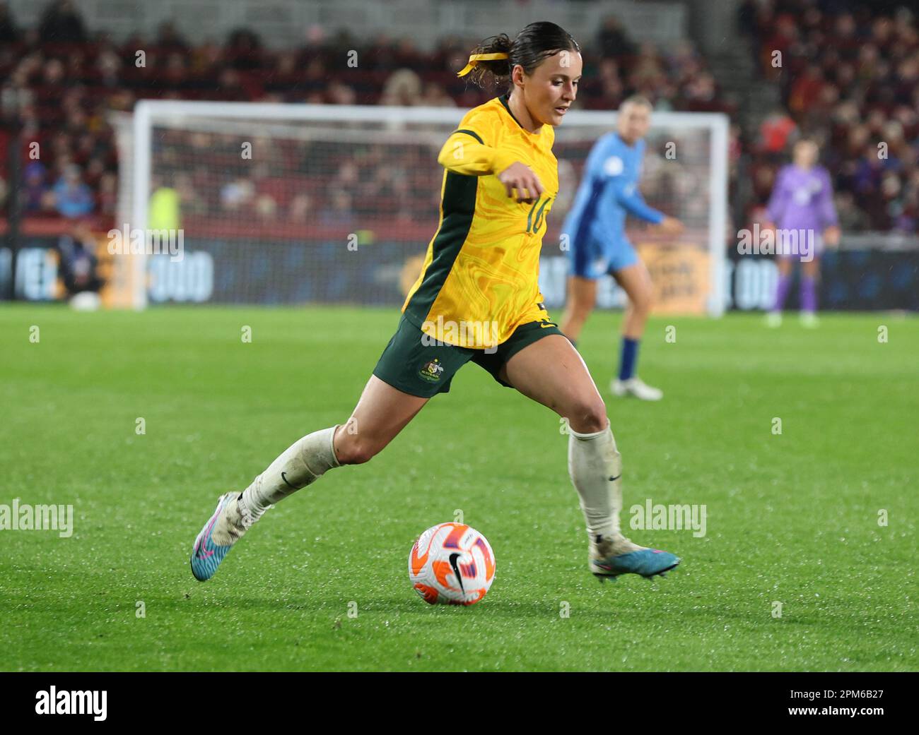 London, UK. 11th Apr, 2023. Hayley Raso of Australia Women during the ...