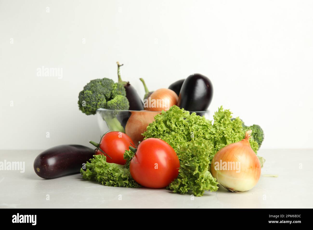 Different fresh vegetables on table. Food poisoning concept Stock Photo ...
