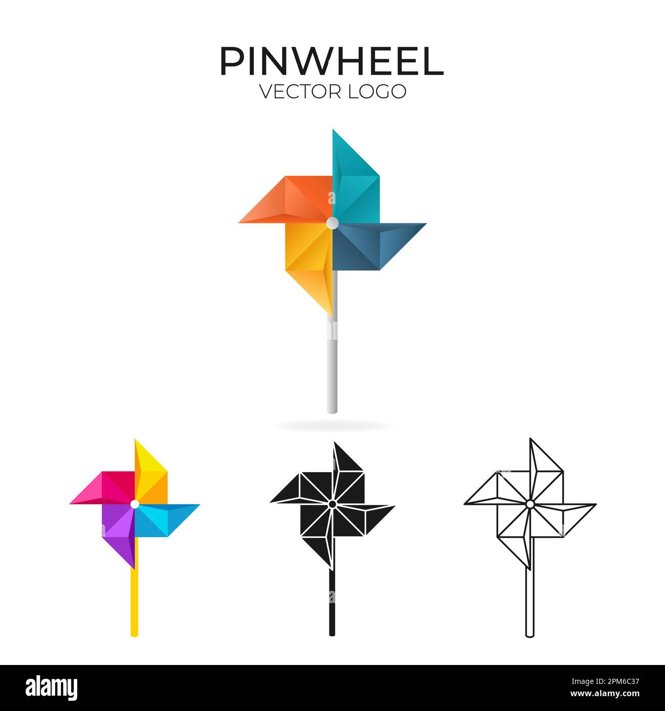 Pinwheel 3d Stock Vector Images - Alamy