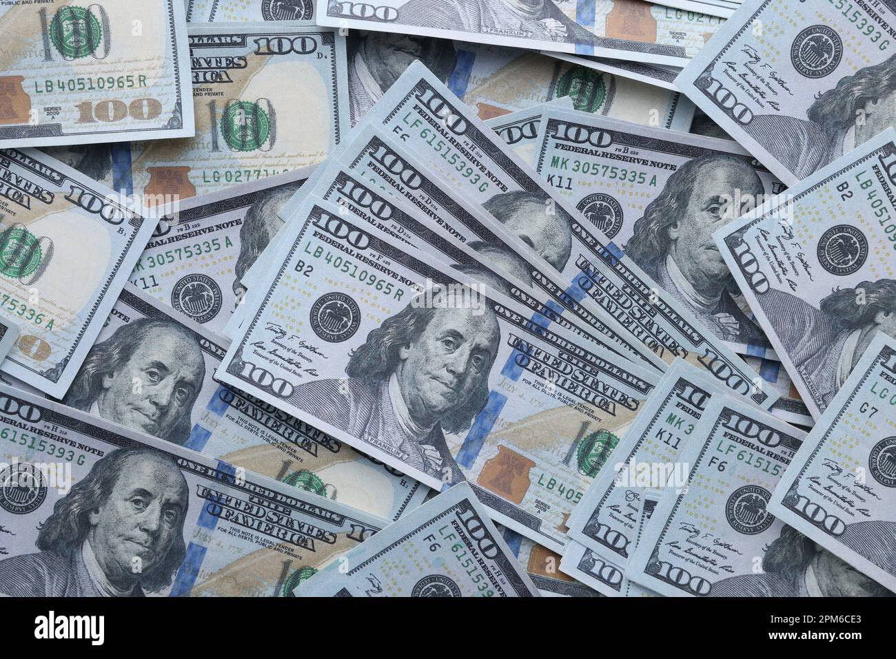 Dollar banknotes as background, top view. Money exchange Stock Photo ...