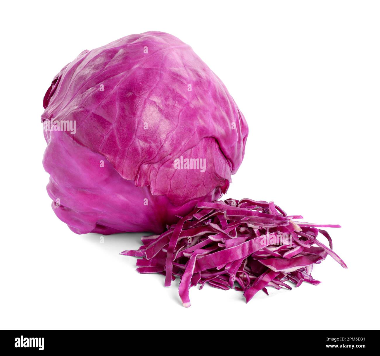 Tasty fresh red cabbage on white background Stock Photo - Alamy