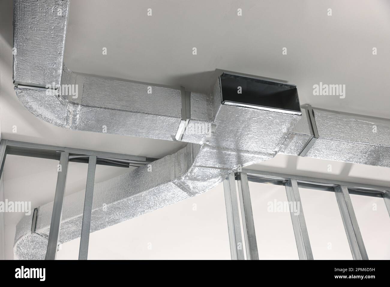 Ceiling with ventilation system indoors, bottom view Stock Photo - Alamy