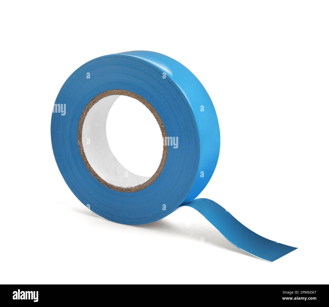 Reel of light blue insulating tape isolated on white Stock Photo - Alamy
