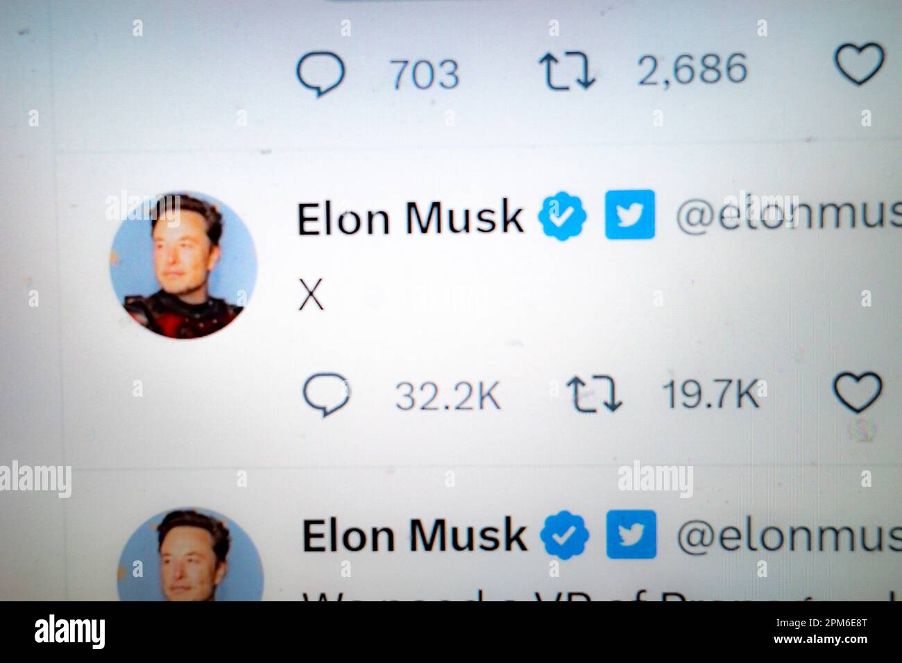 Los Angeles, California, USA. 12th Apr, 2023. Twitter Inc. was merged ...