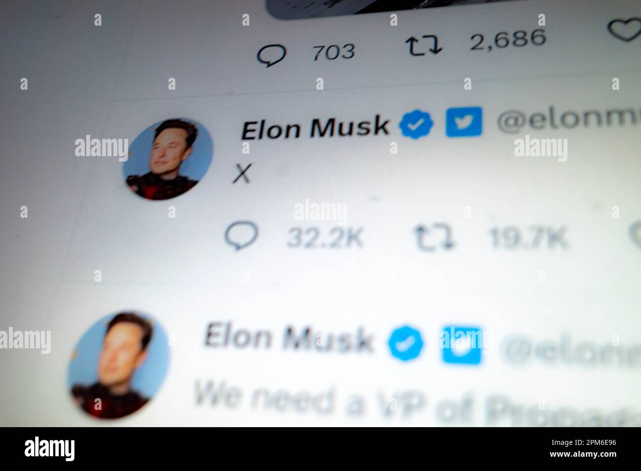 Los Angeles, California, USA. 12th Apr, 2023. Twitter Inc. was merged ...