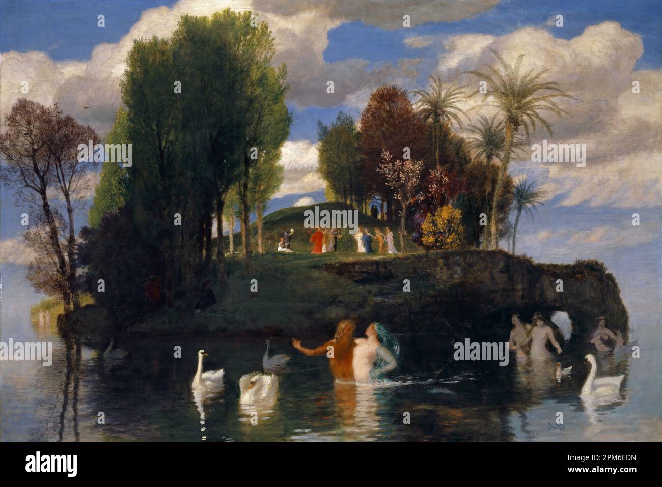 The Island of Life (Die Lebensinsel), 1888 painted by the 19th Century Swiss symbolist painter ...