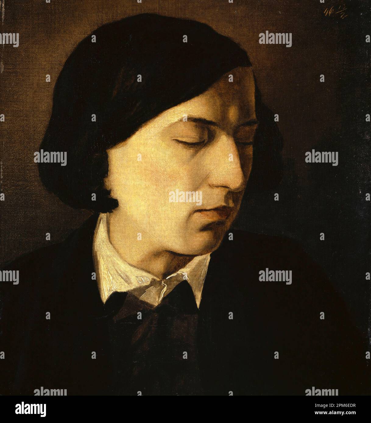 A portrait of the German landscape painter Alexander Michelis, 1846 ...