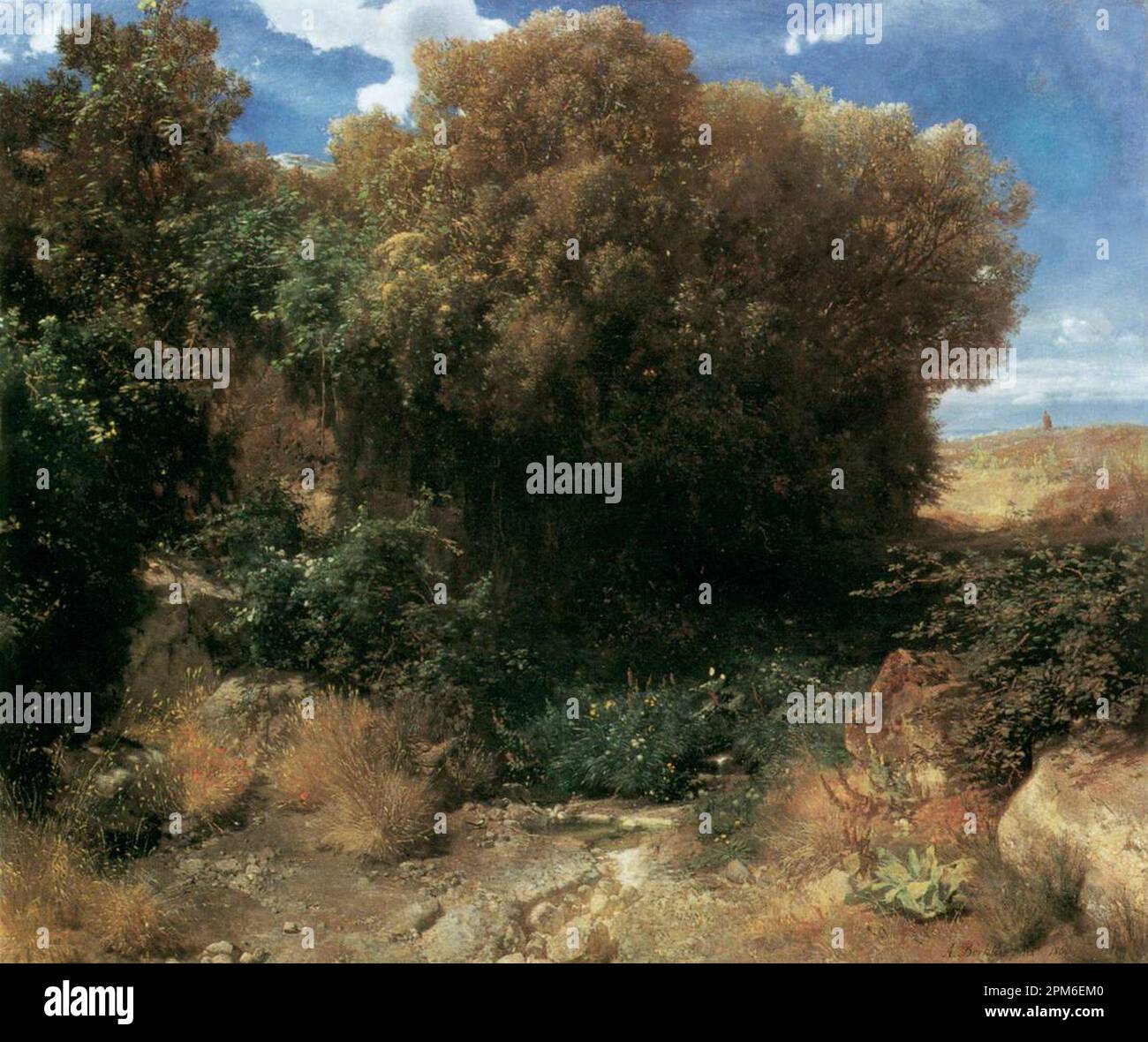 Campania Landscape, 1851 painted by the 19th Century Swiss symbolist ...