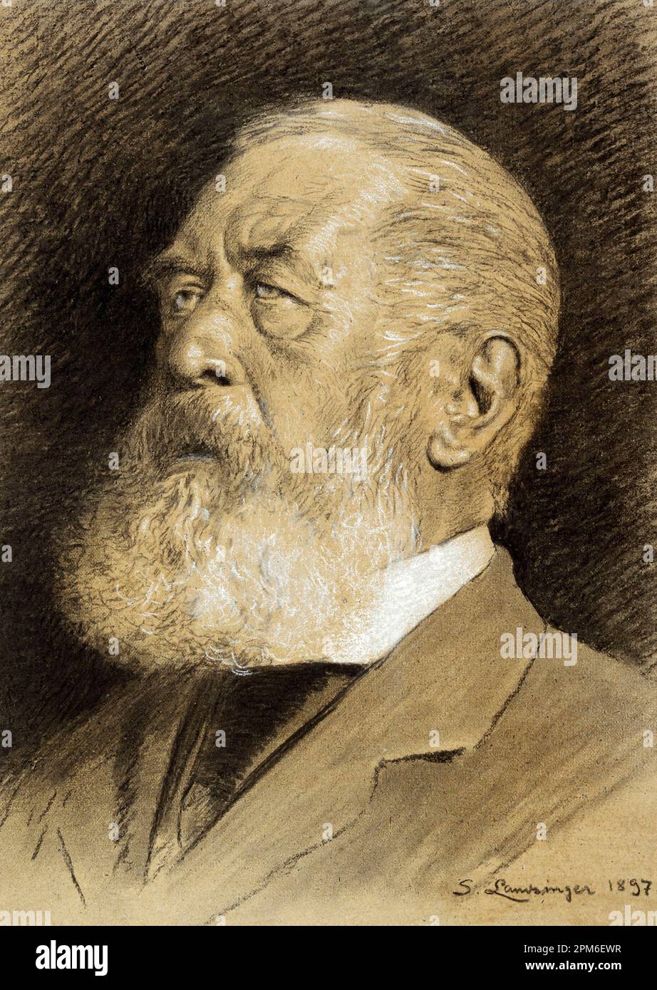 Portrait of Arnold Böcklin (1897) by Sigmund Landsinger Stock Photo - Alamy