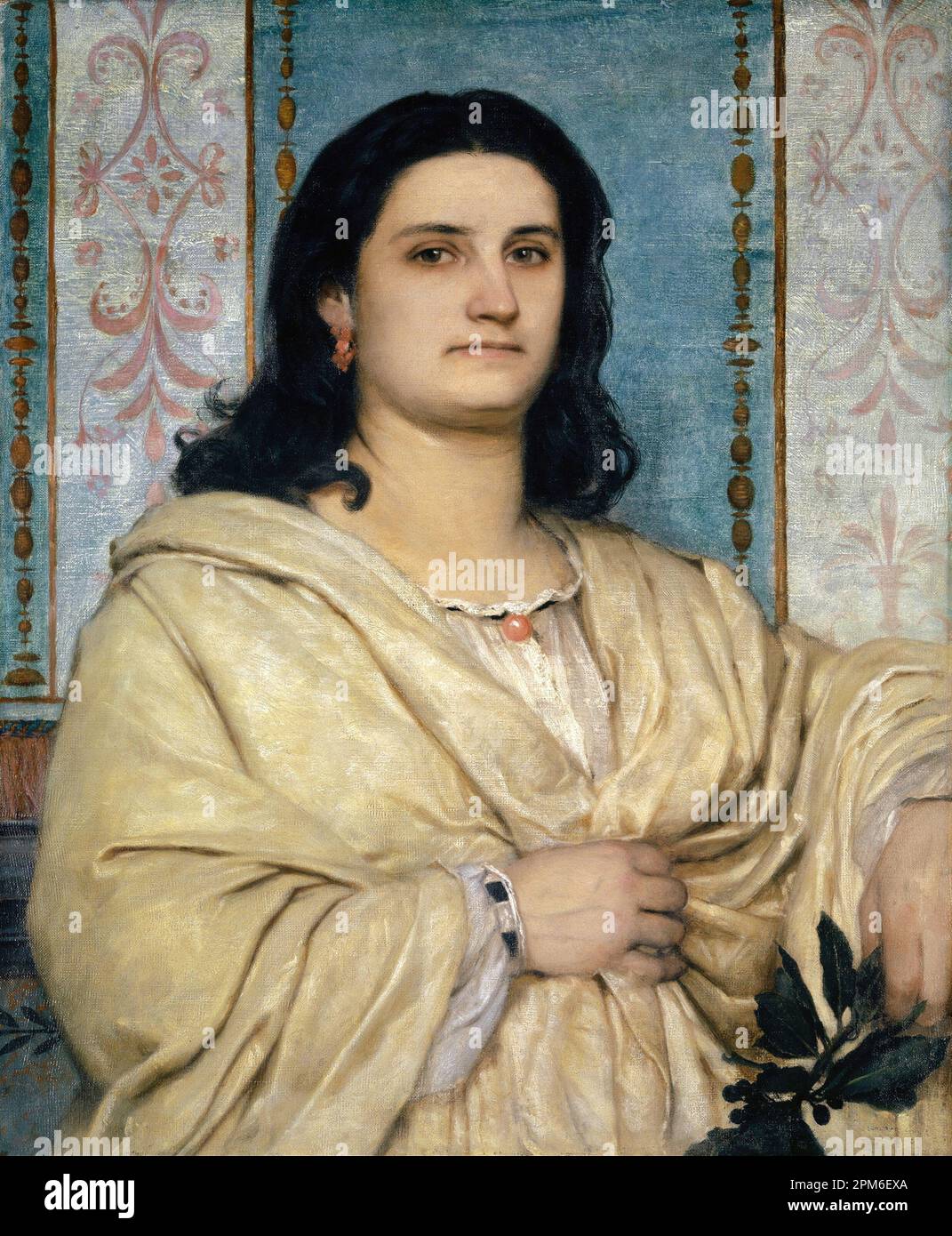 Portrait Of Angela Böcklin As A Muse (1863) painted by the 19th Century ...