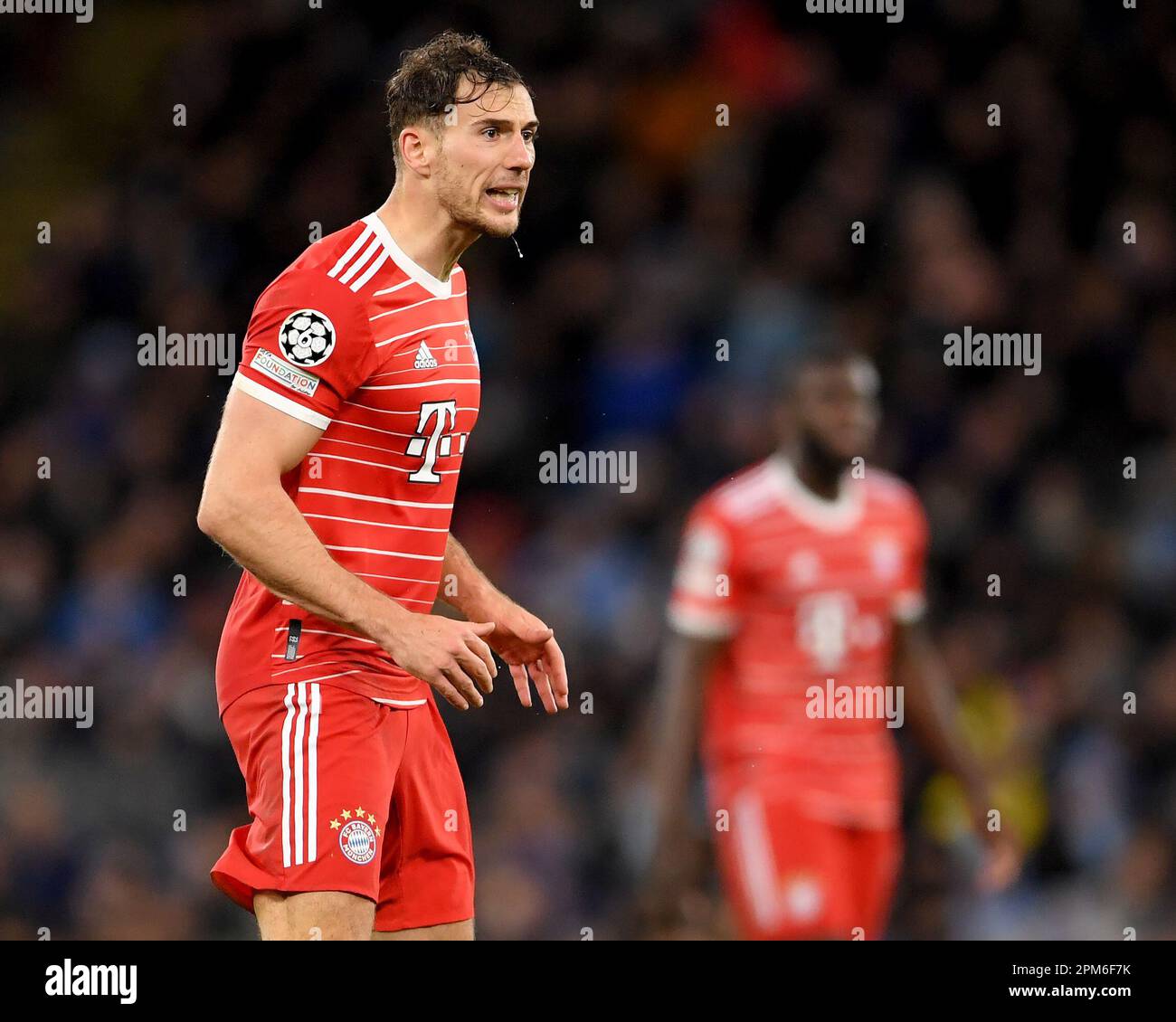 Manchester, UK. 11th Apr, 2023. Leon Goretzka of Bayern Munich during ...