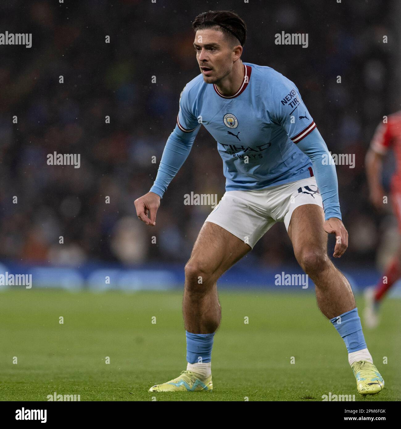 Manchester, UK. 11th Apr, 2023. Etihad Stadium Jack Grealish of ...