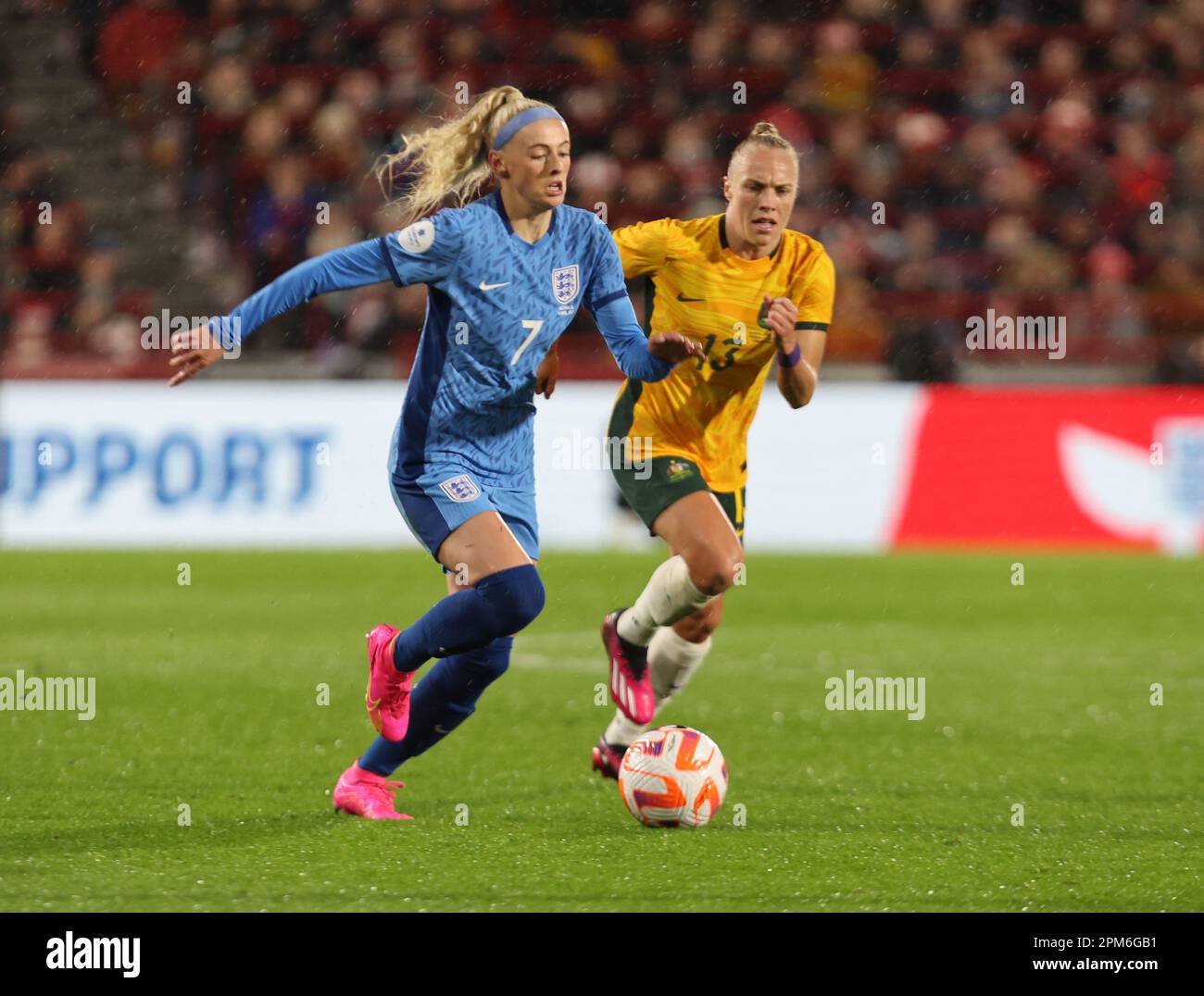 Chloe Kelly (Manchester City) of England Women in action during the ...