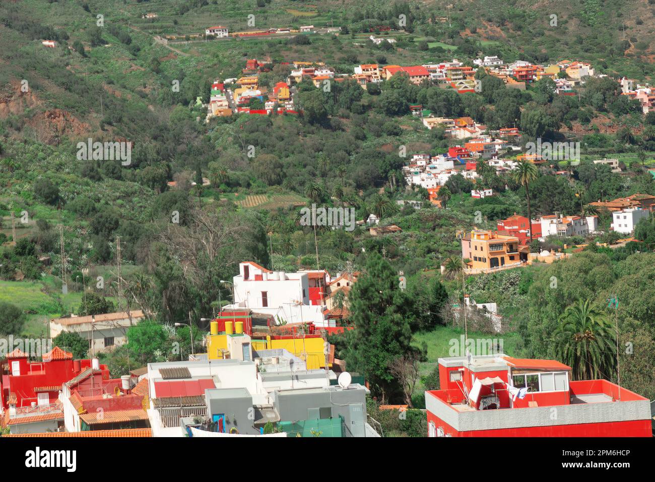 Rural settlement . Houses in the rustic mountain side Stock Photo - Alamy