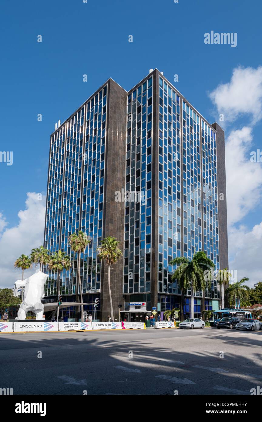 Miami Beach, Florida - April 1, 2023 - 407 Lincoln Road office tower on ...