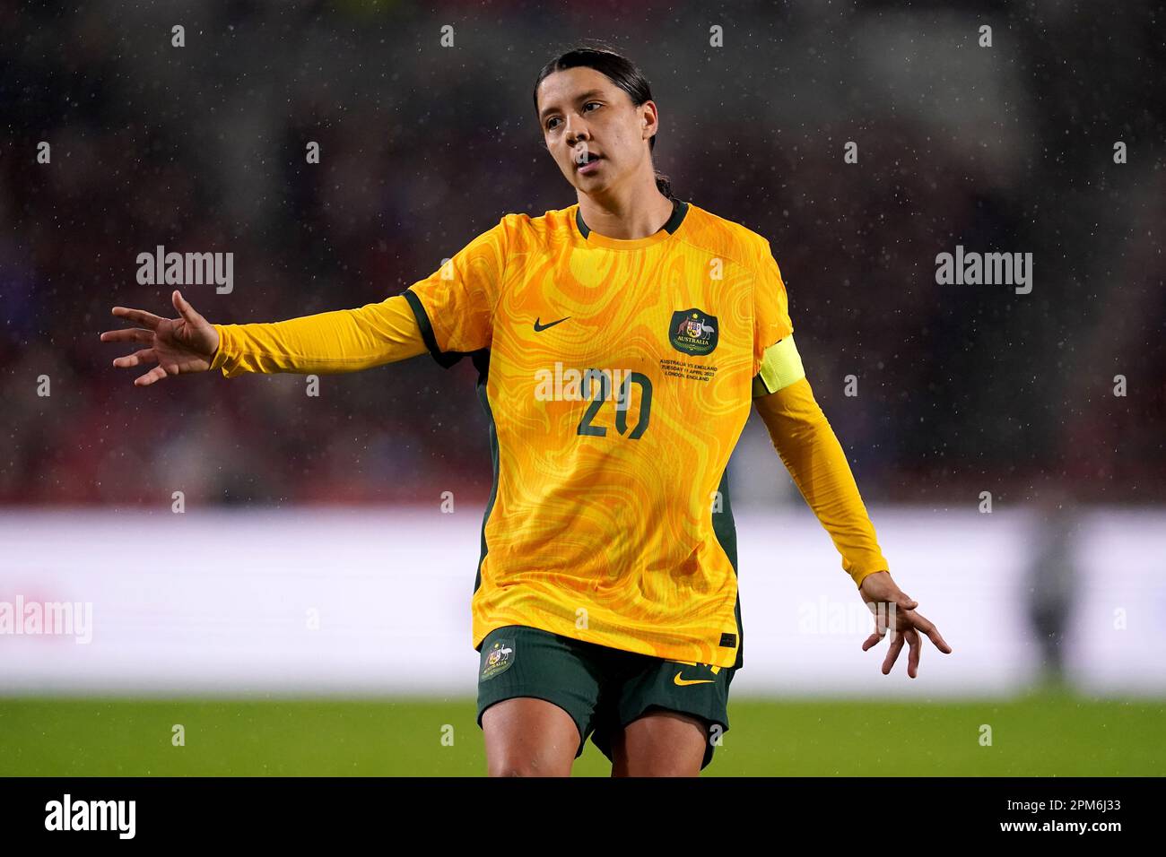 Australia's Sam Kerr during the Alzheimer’s Society International at ...