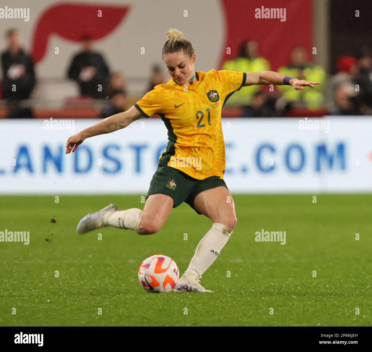 Ellie Carpenter of Australia Women in action during the Women's ...