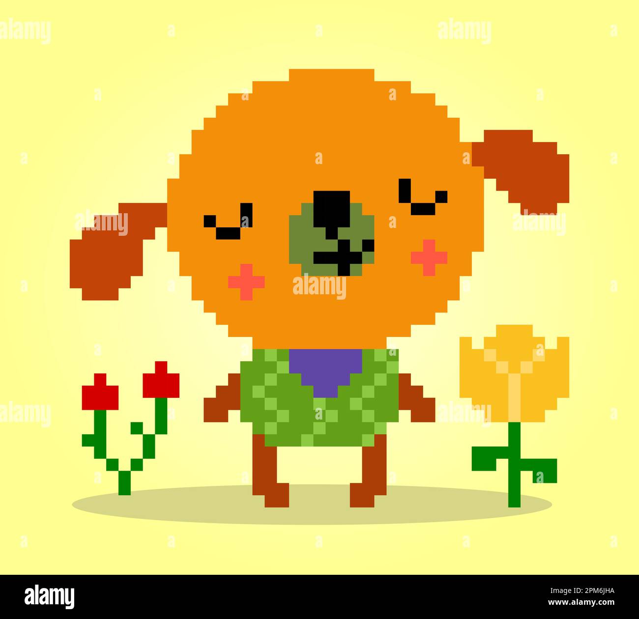 Dog pixel art hi-res stock photography and images - Alamy