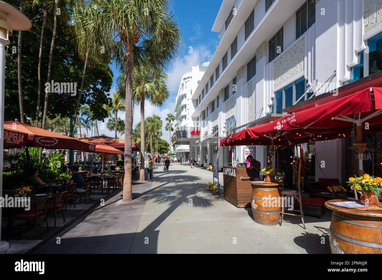 Miami Beach, Florida - April 1, 2023 - Art Deco buildings on Lincoln ...