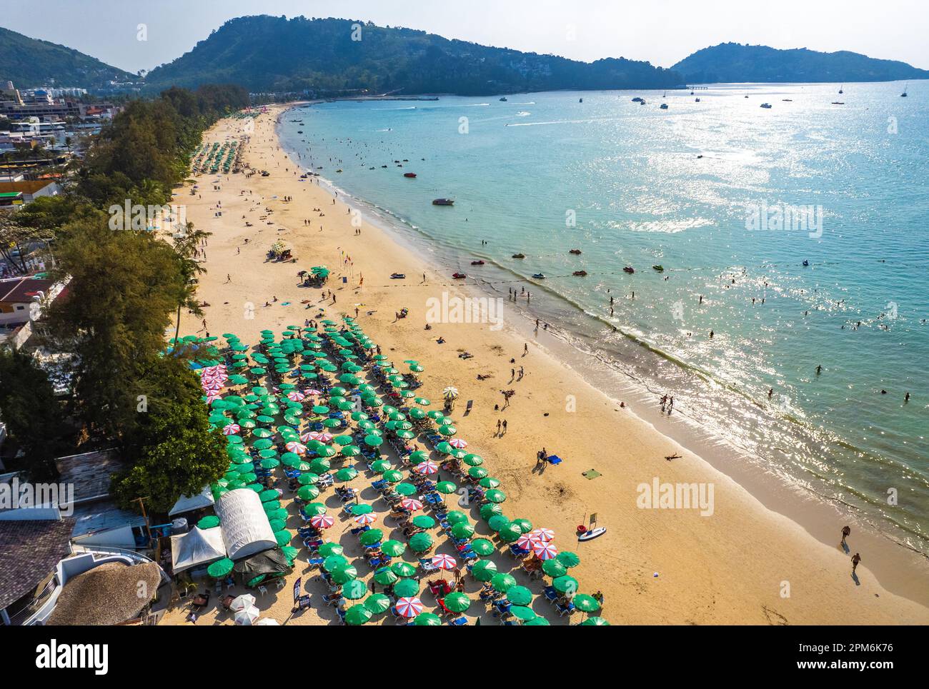 Aerial view of Patong beach, in Phuket, Thailand Stock Photo - Alamy