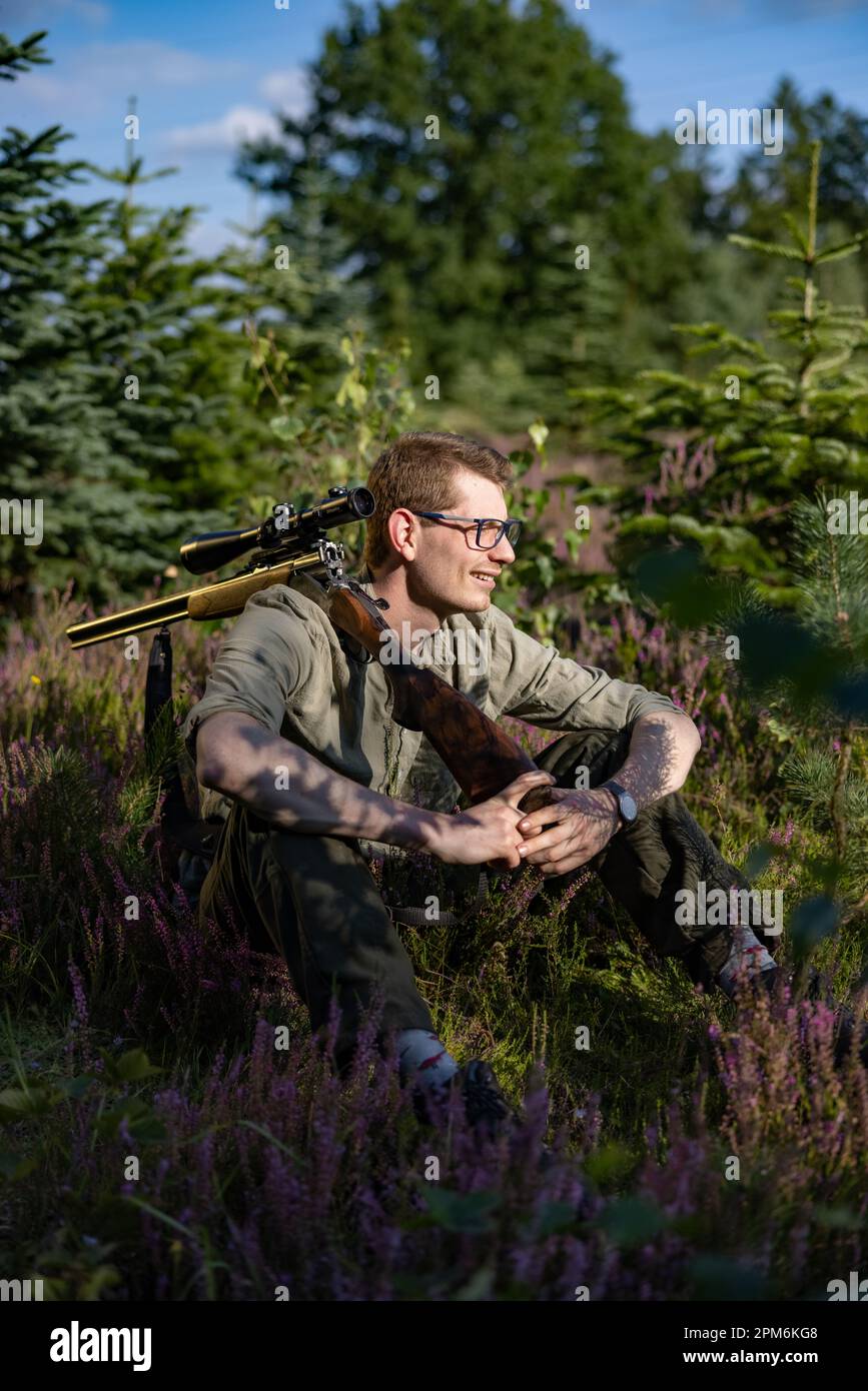 Huntsman in nature Stock Photo - Alamy