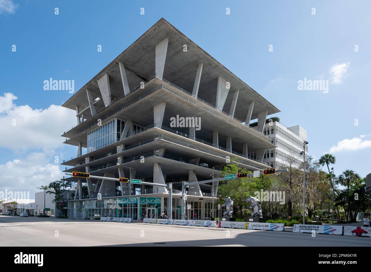 Miami Beach, Florida - April 1, 2023 - 1111 Lincoln Road parking ...