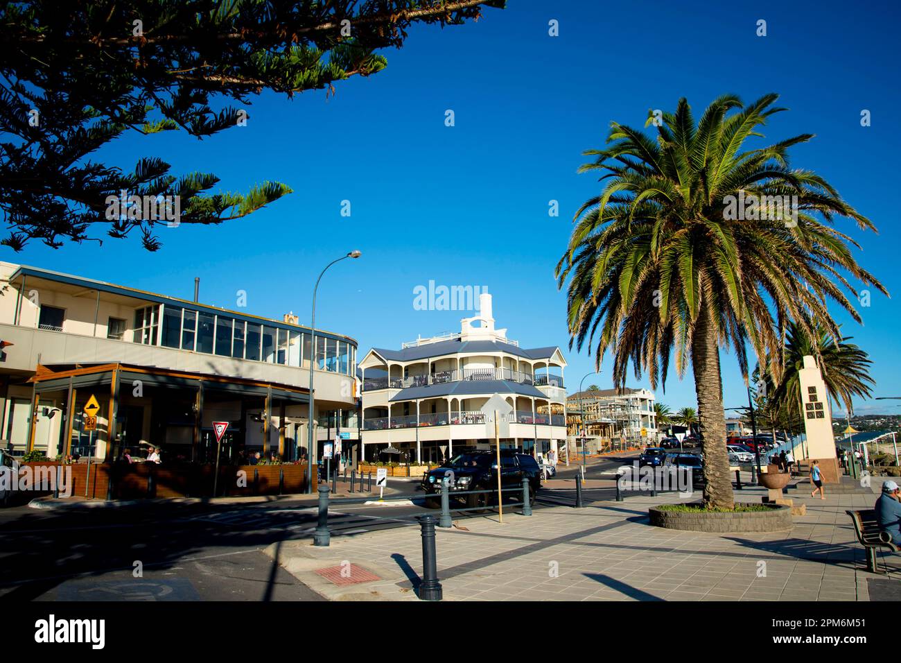 Brighton, Australia - May 2, 2022: Commercial buildings on Esplanade ...