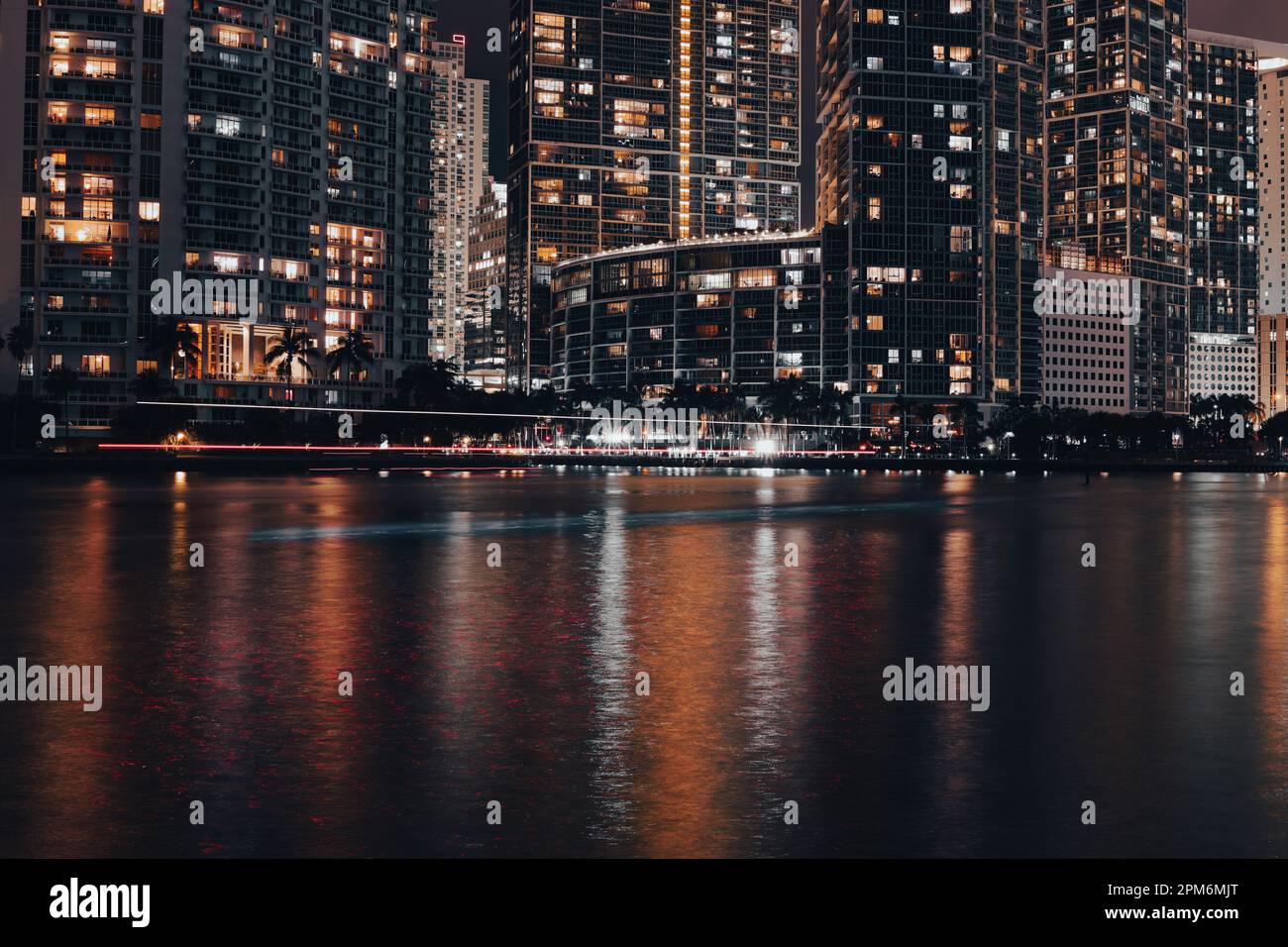 City of Miami at night Stock Photo - Alamy