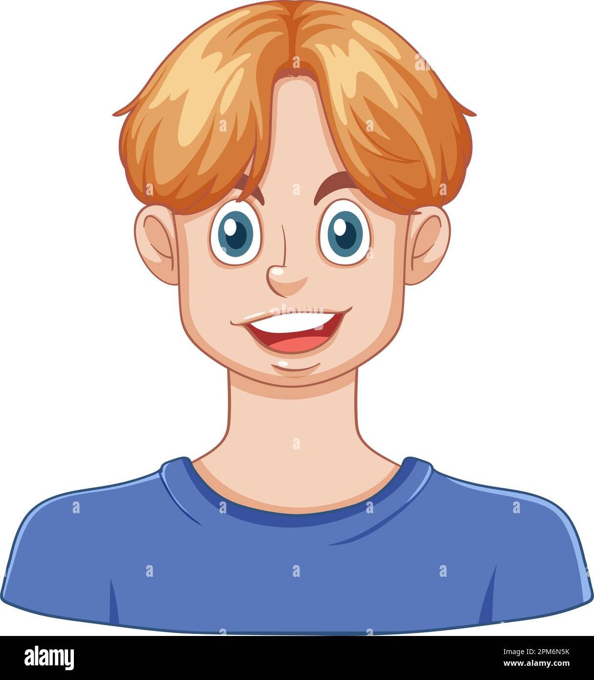 A Cartoon Portrait of a Puberty Boy illustration Stock Vector Image ...