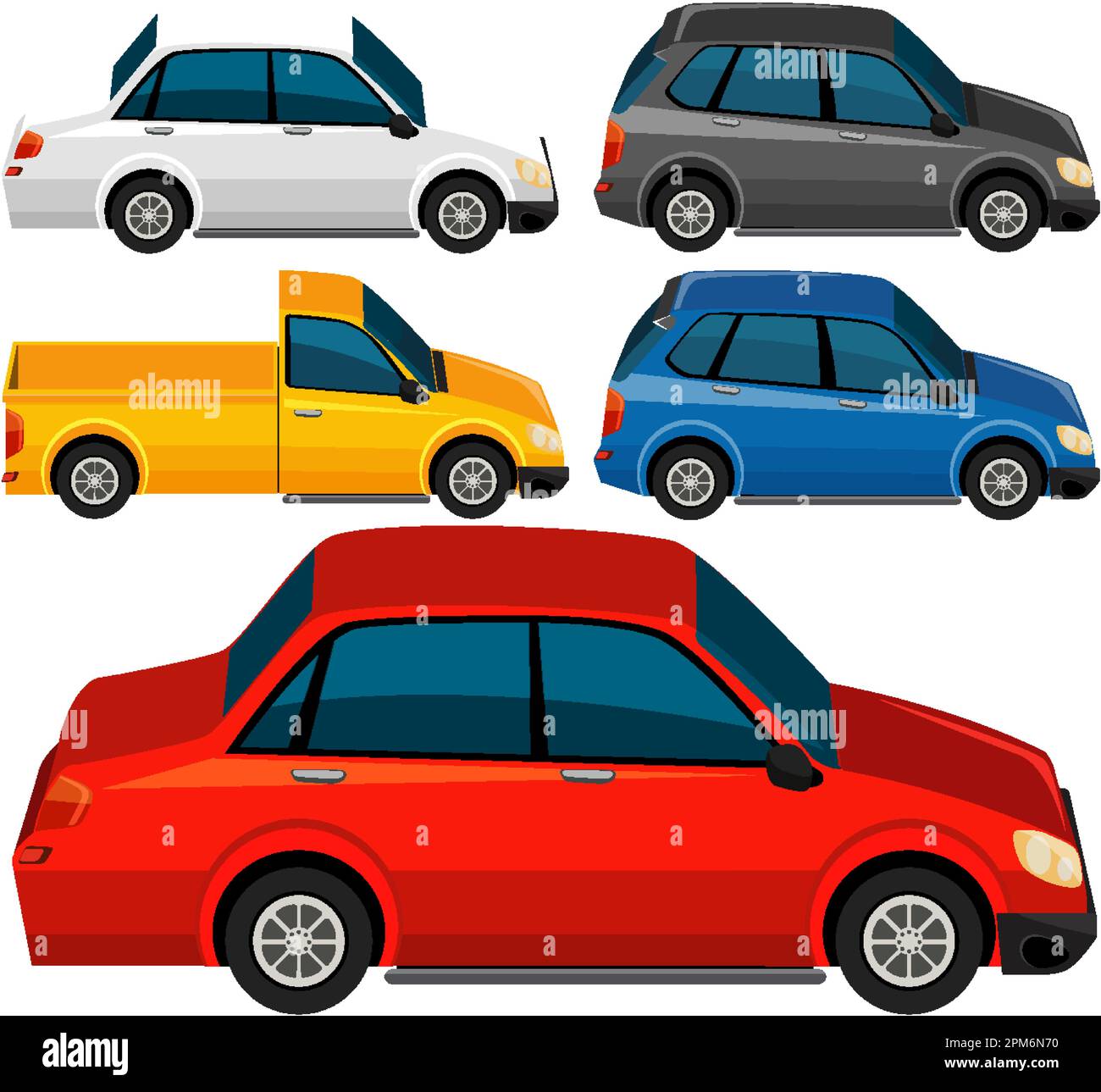 Various Cars Vector Collection illustration Stock Vector Image & Art ...