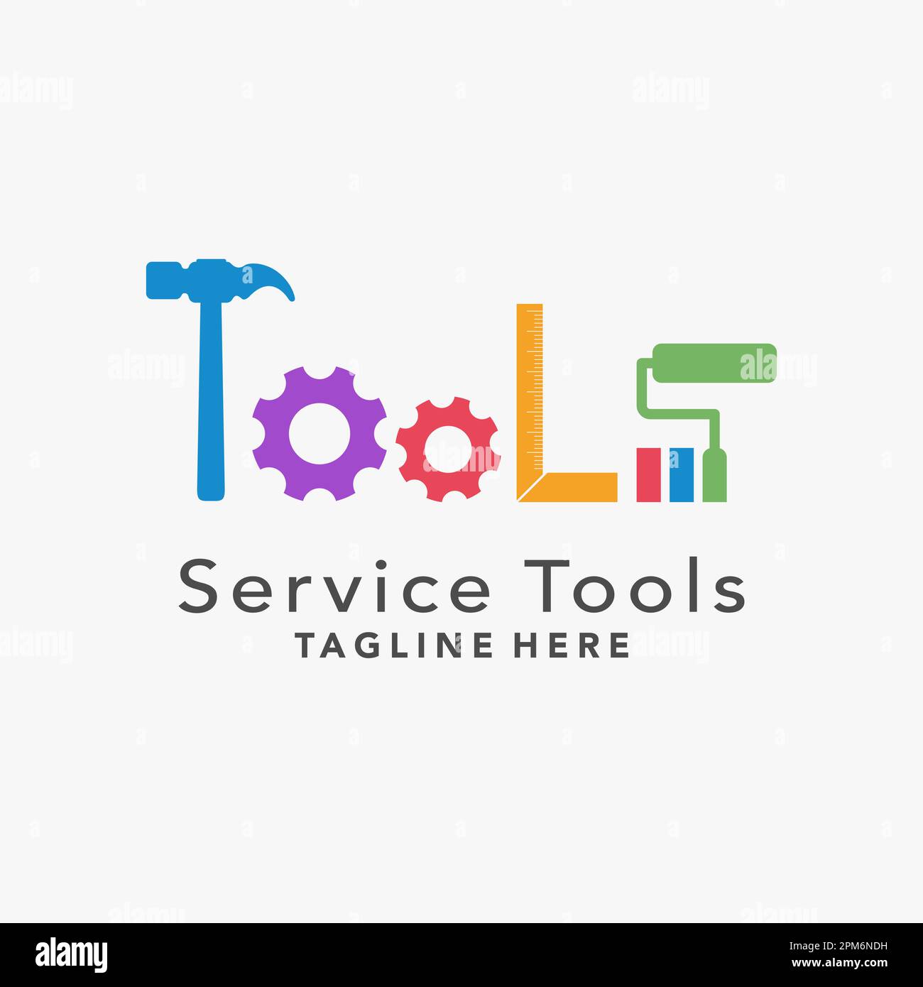 Service tools logo design in logotype style Stock Vector Image & Art ...