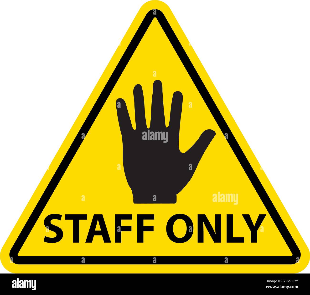 Staff only sign. STOP sign! No entry symbol. no entry staff only. flat ...