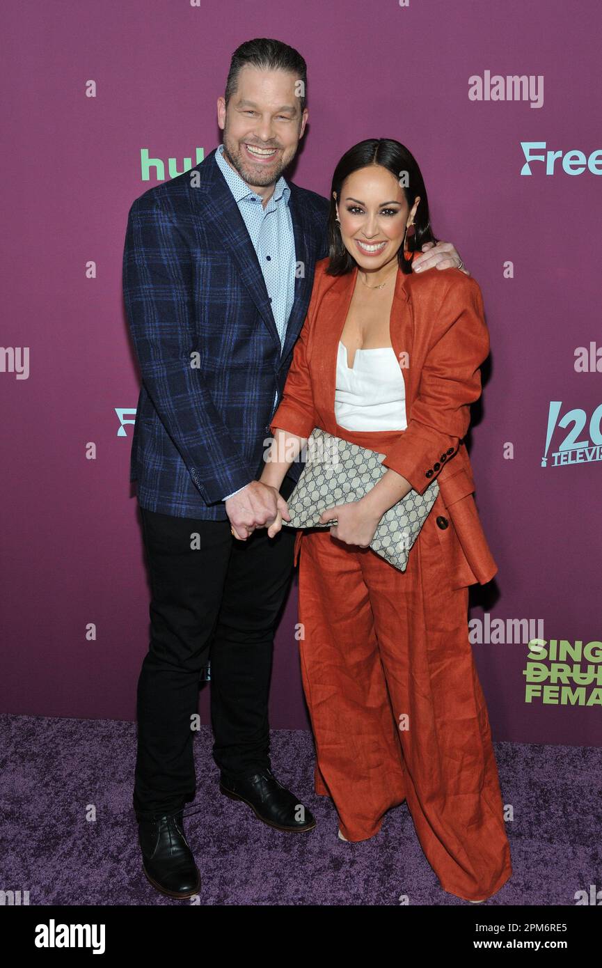 New York, USA. 11th Apr, 2023. L-R: Ben Thompson and Kat Thompson ...