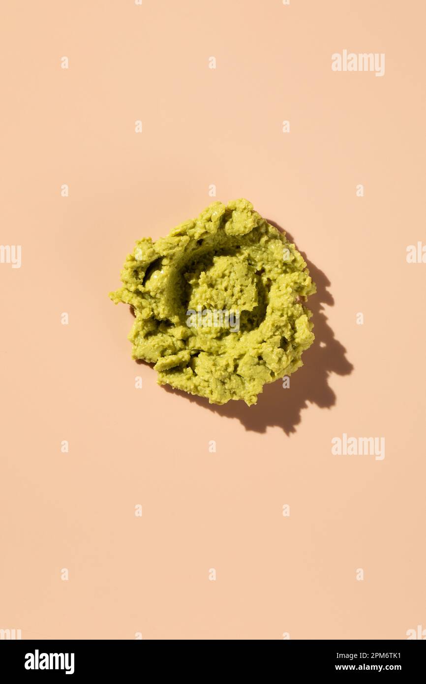 Swatch. Sample and texture of cosmetics, face masks with avocado ...
