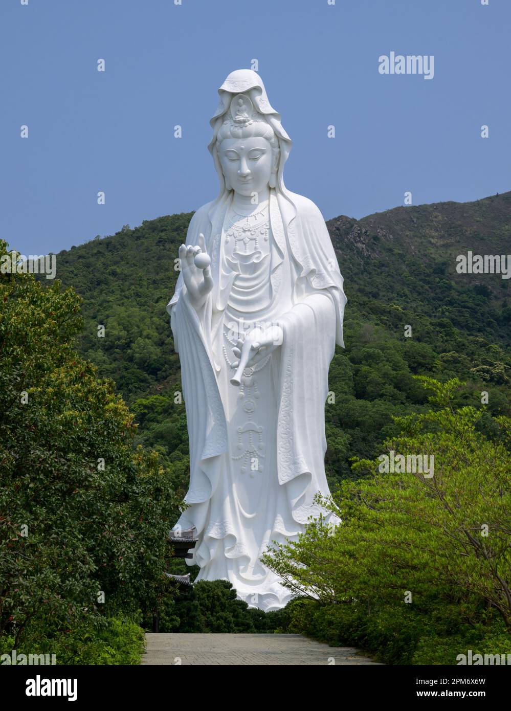 HONG KONG SAR,CHINA. APRIL 11th, 2023. Tsz Shan Monastery. The 76 meter ...