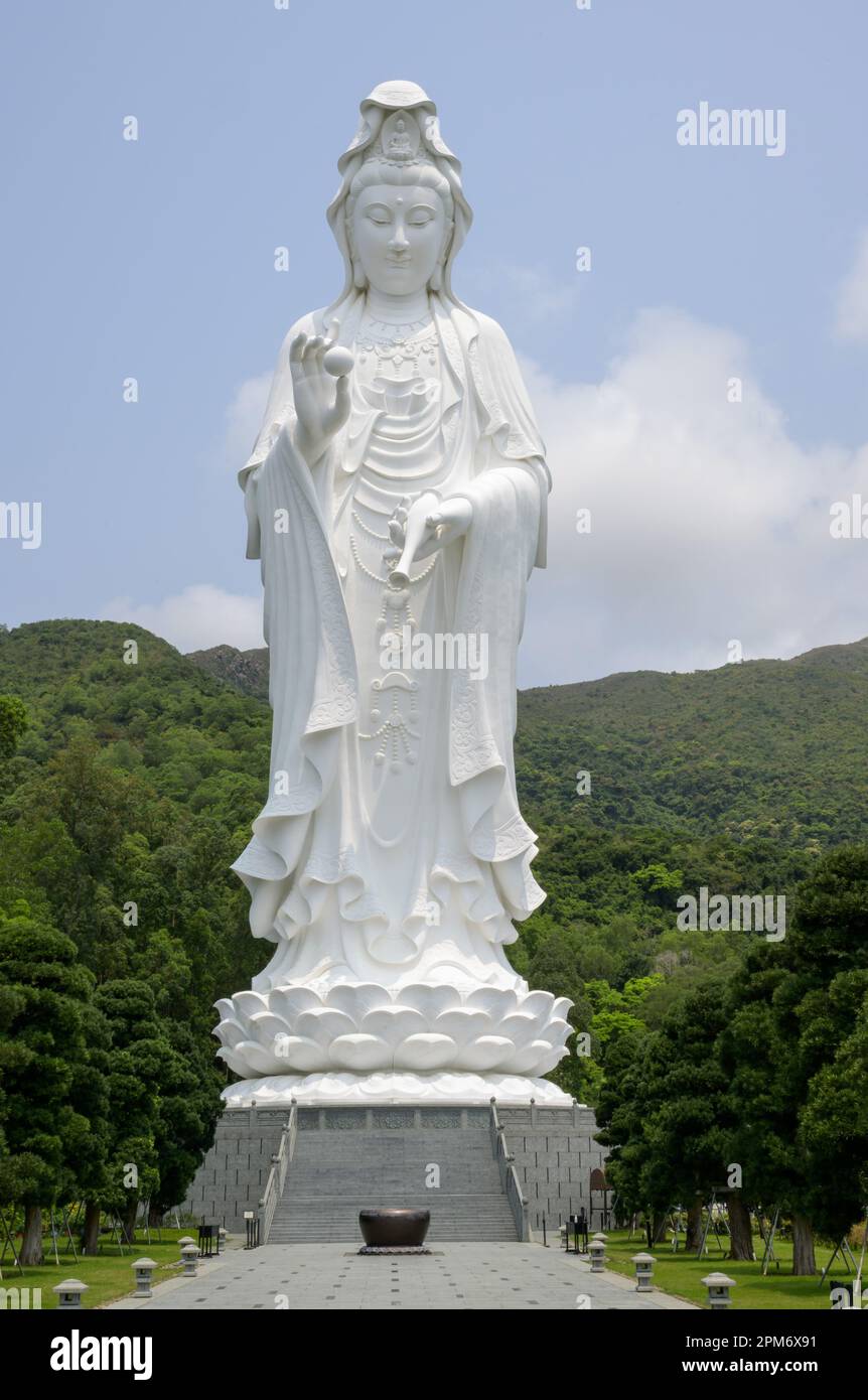 HONG KONG SAR,CHINA. APRIL 11th, 2023. Tsz Shan Monastery. The 76 meter ...