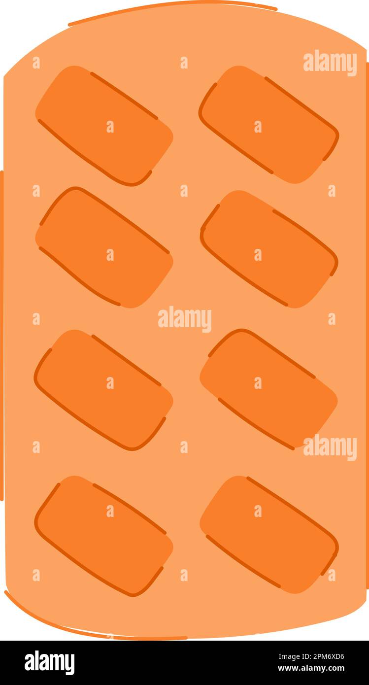 frozen ice cube tray cartoon vector illustration Stock Vector Image ...