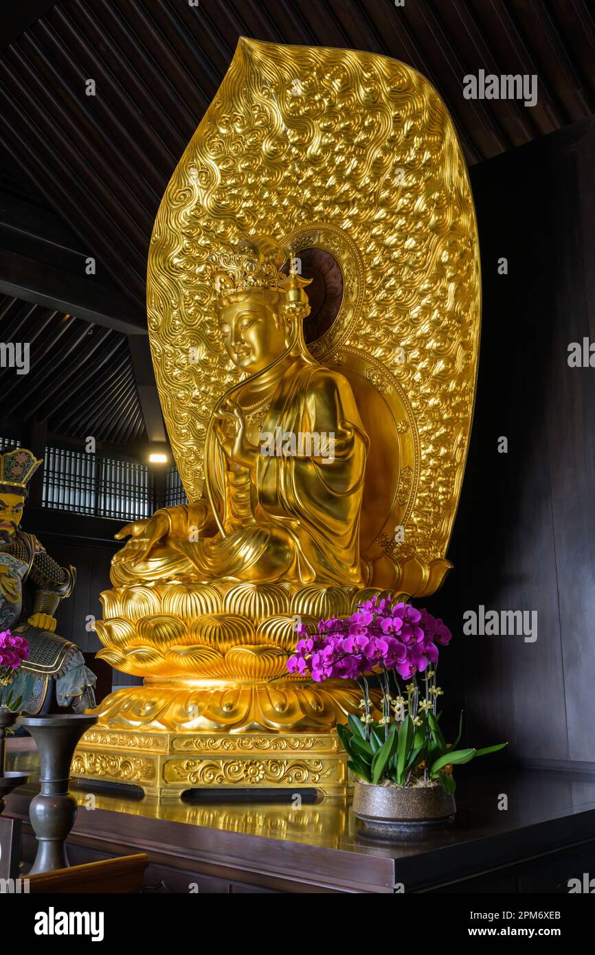 HONG KONG SAR,CHINA. APRIL 11th, 2023. Tsz Shan Monastery. Maitreya ...