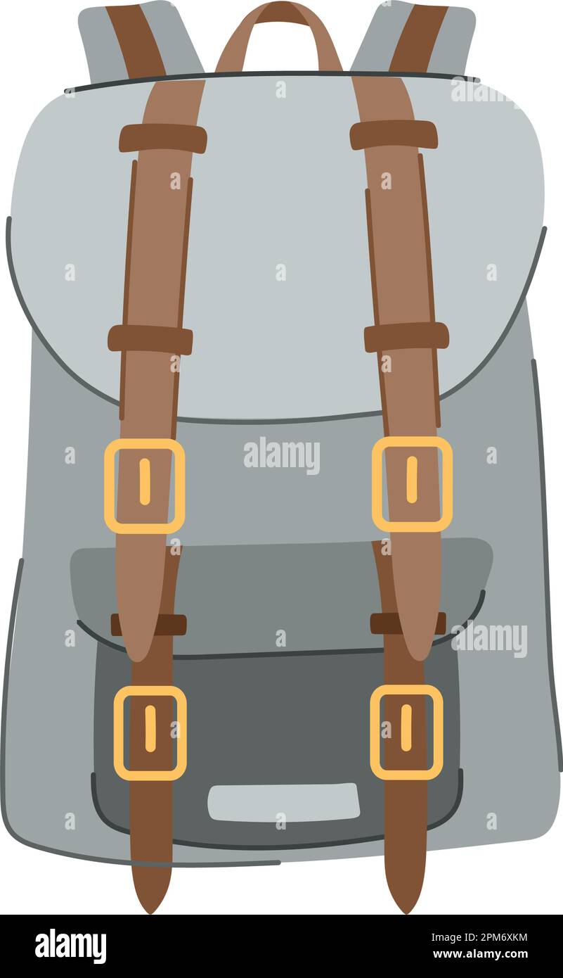 equipment backpack camp cartoon vector illustration Stock Vector Image ...