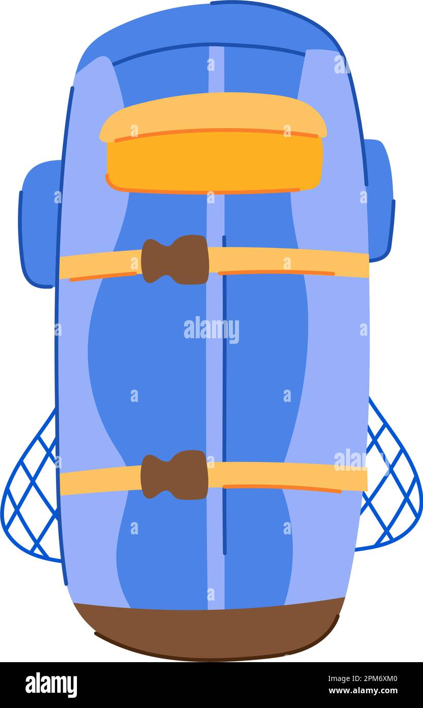 adventure backpack camp cartoon vector illustration Stock Vector Image ...