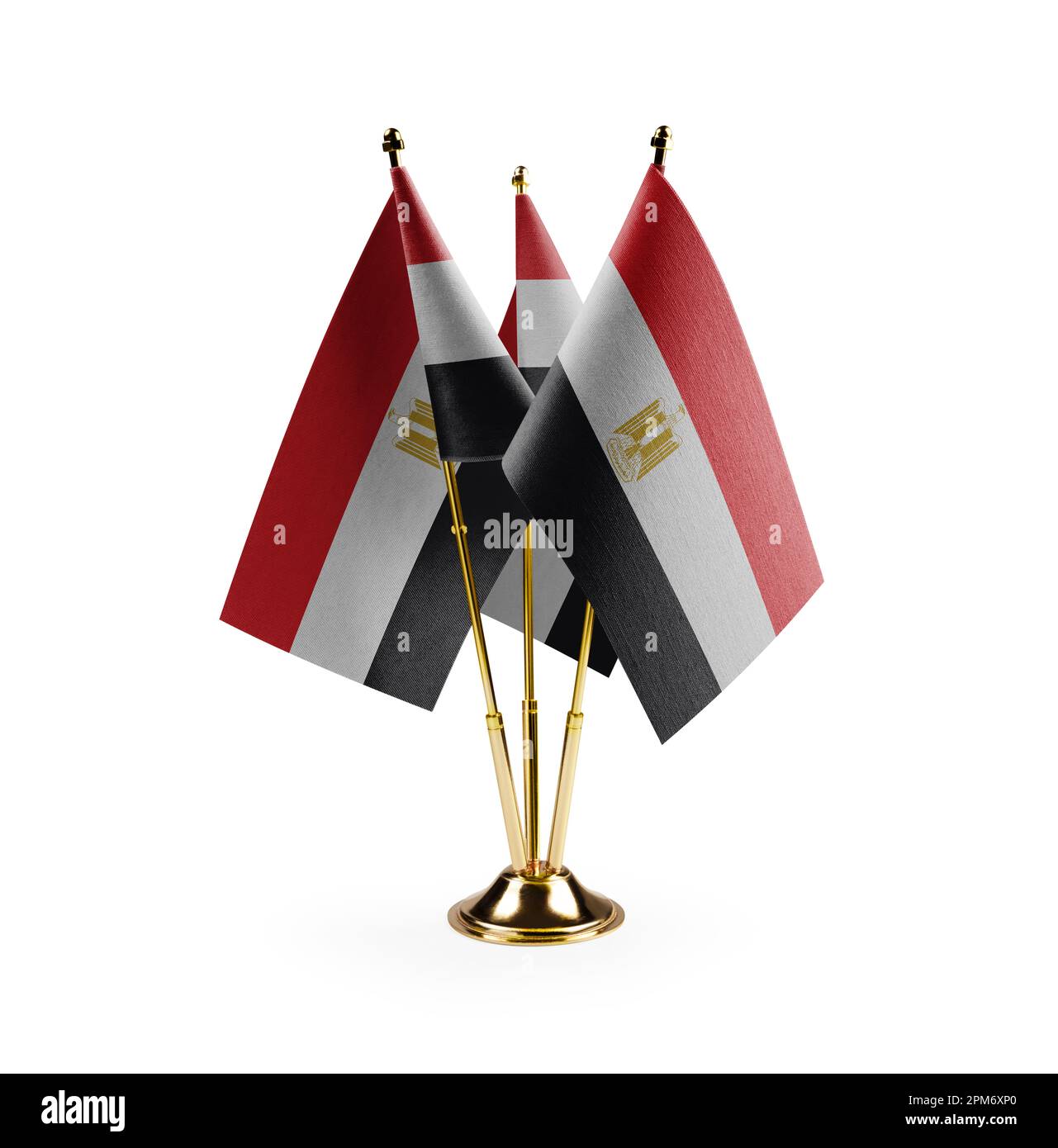 Small national flags of the Egypt on a white background Stock Photo - Alamy