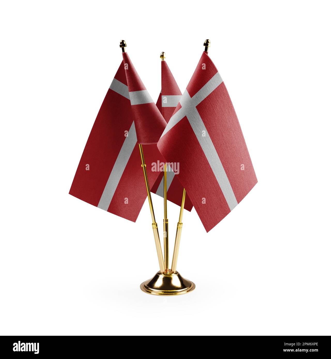 Small national flags of the Denmark on a white background Stock Photo ...