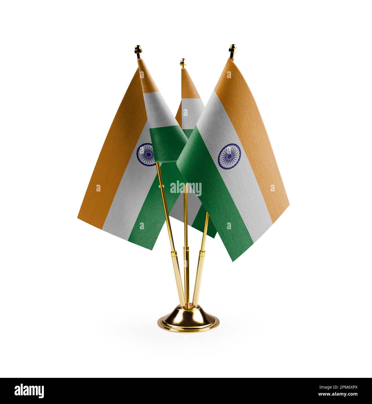 Small national flags of the India on a white background Stock Photo - Alamy