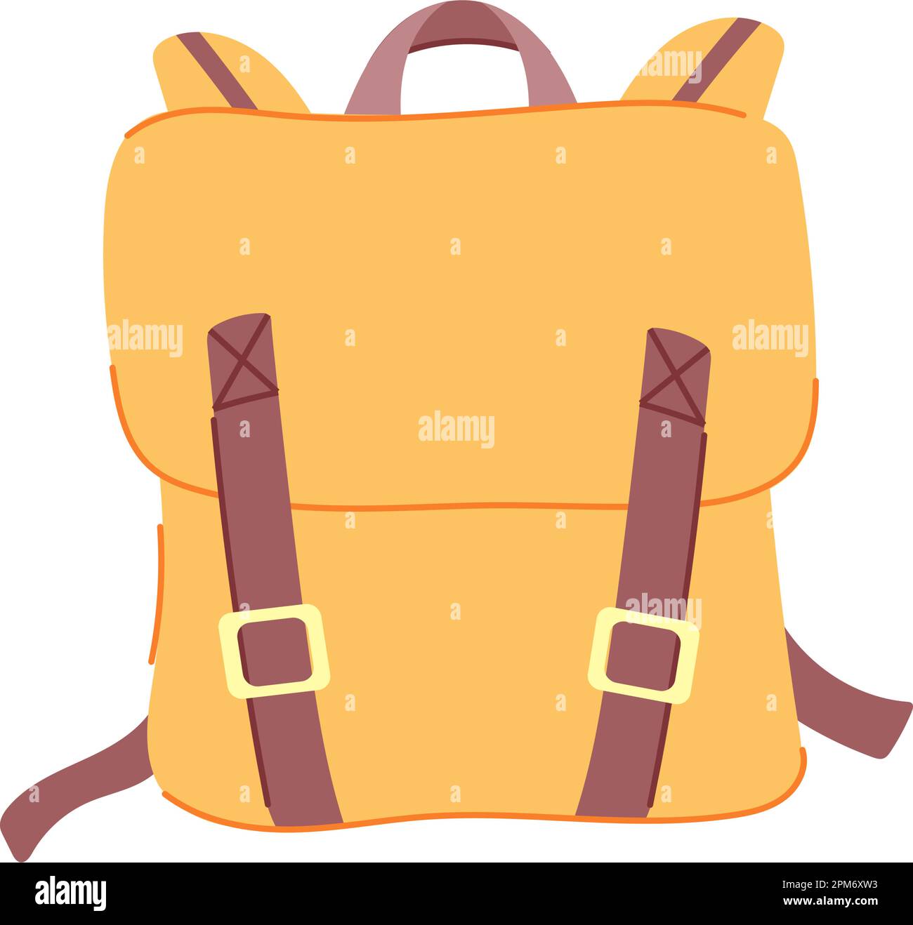summer backpack camp cartoon vector illustration Stock Vector Image ...