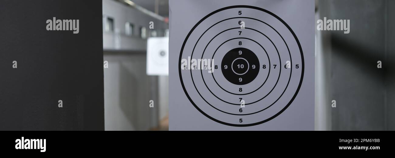Target with numbers for shooting at rifle range Stock Photo - Alamy