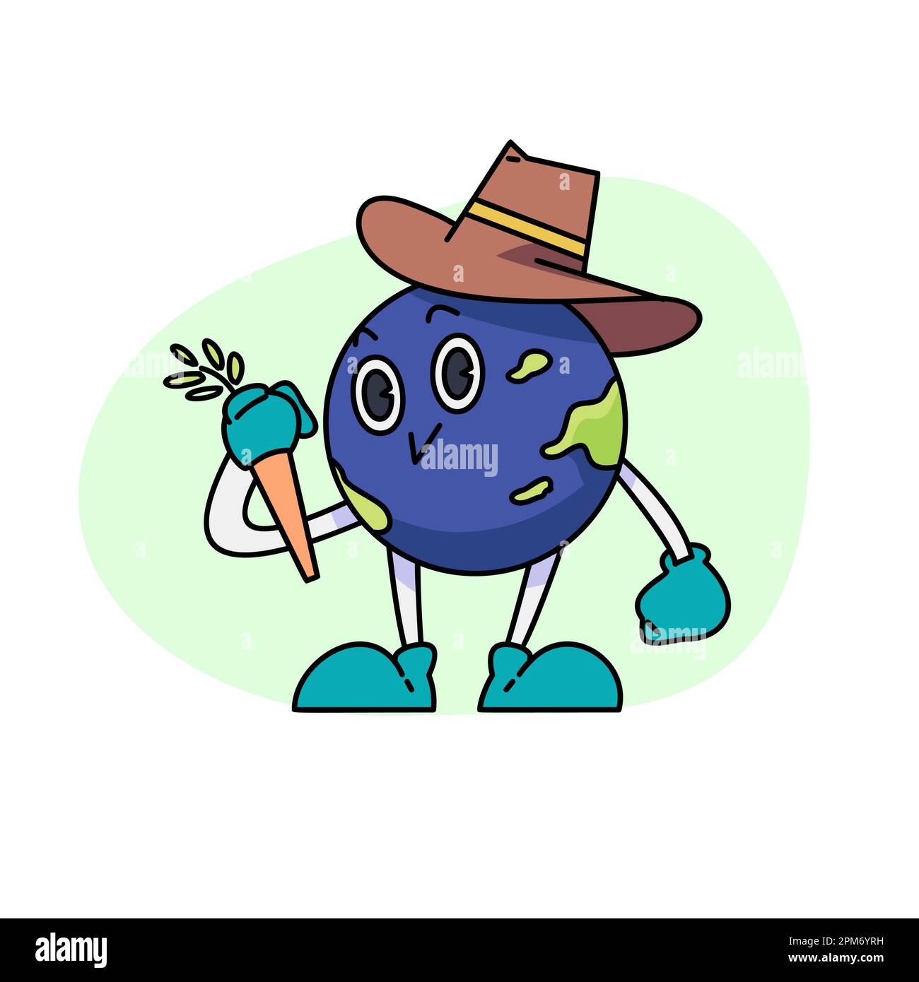 Vintage motivation poster or card design template with walking happy ...