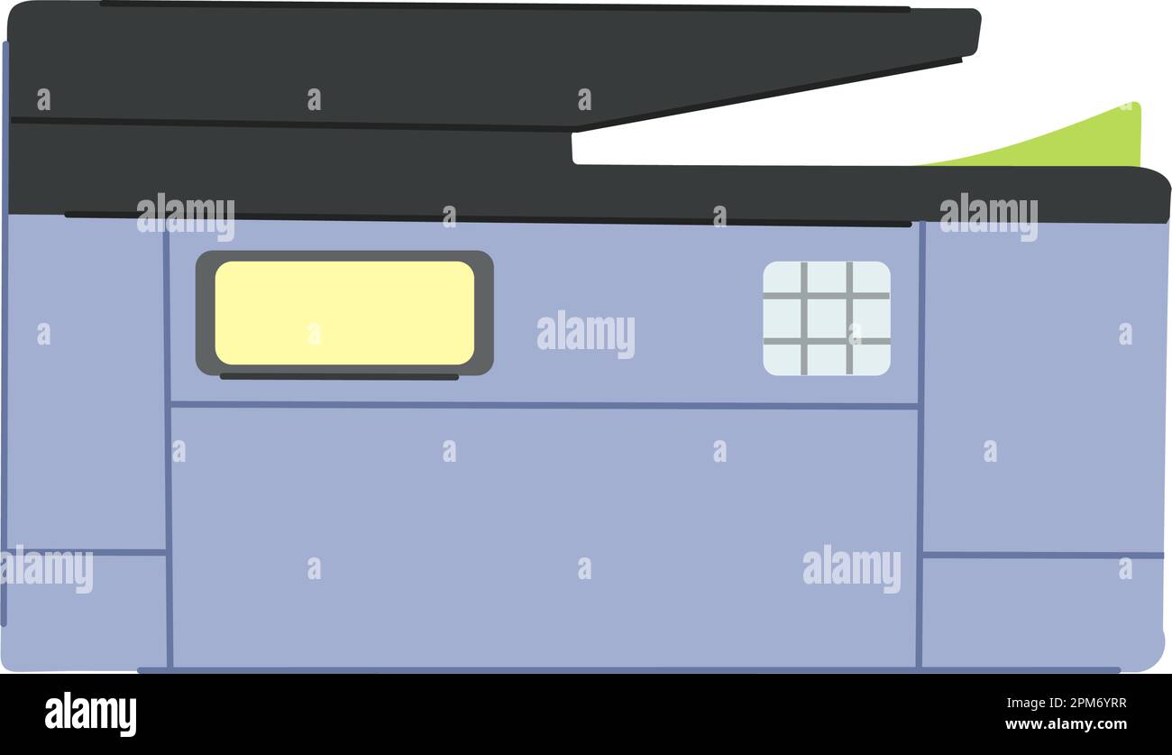 copier printer paper cartoon vector illustration Stock Vector Image ...