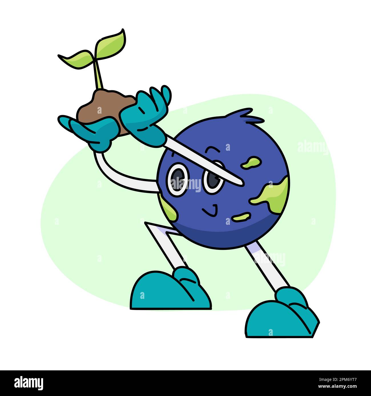 Vintage motivation poster or card design template with walking happy ...