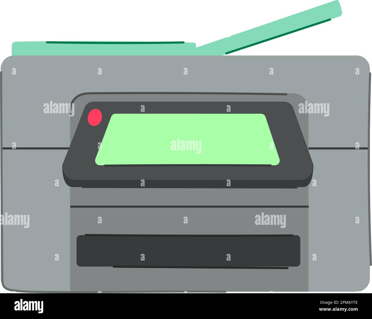 scanner printer paper cartoon vector illustration Stock Vector Image ...