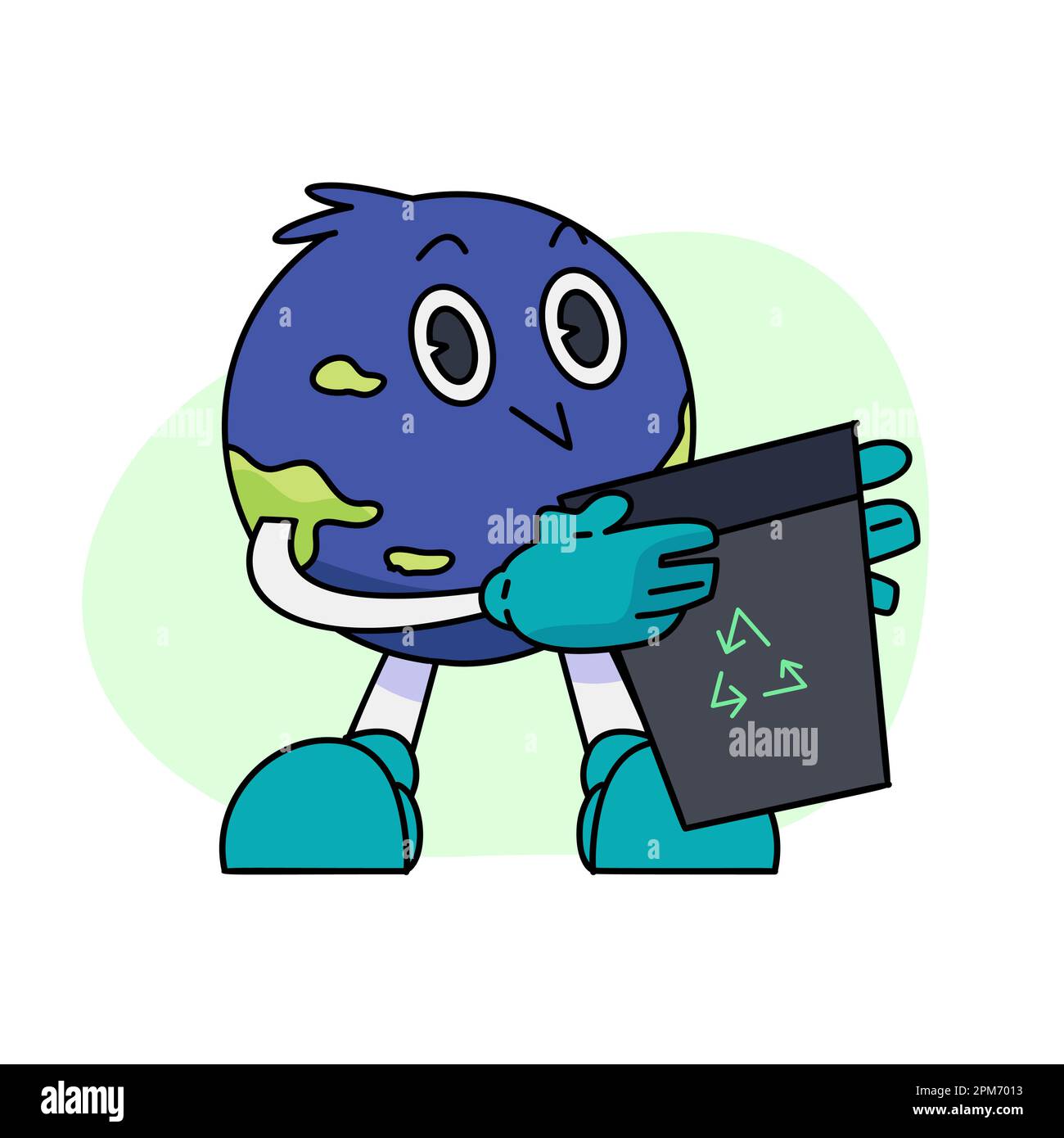 Vintage motivation poster or card design template with walking happy ...